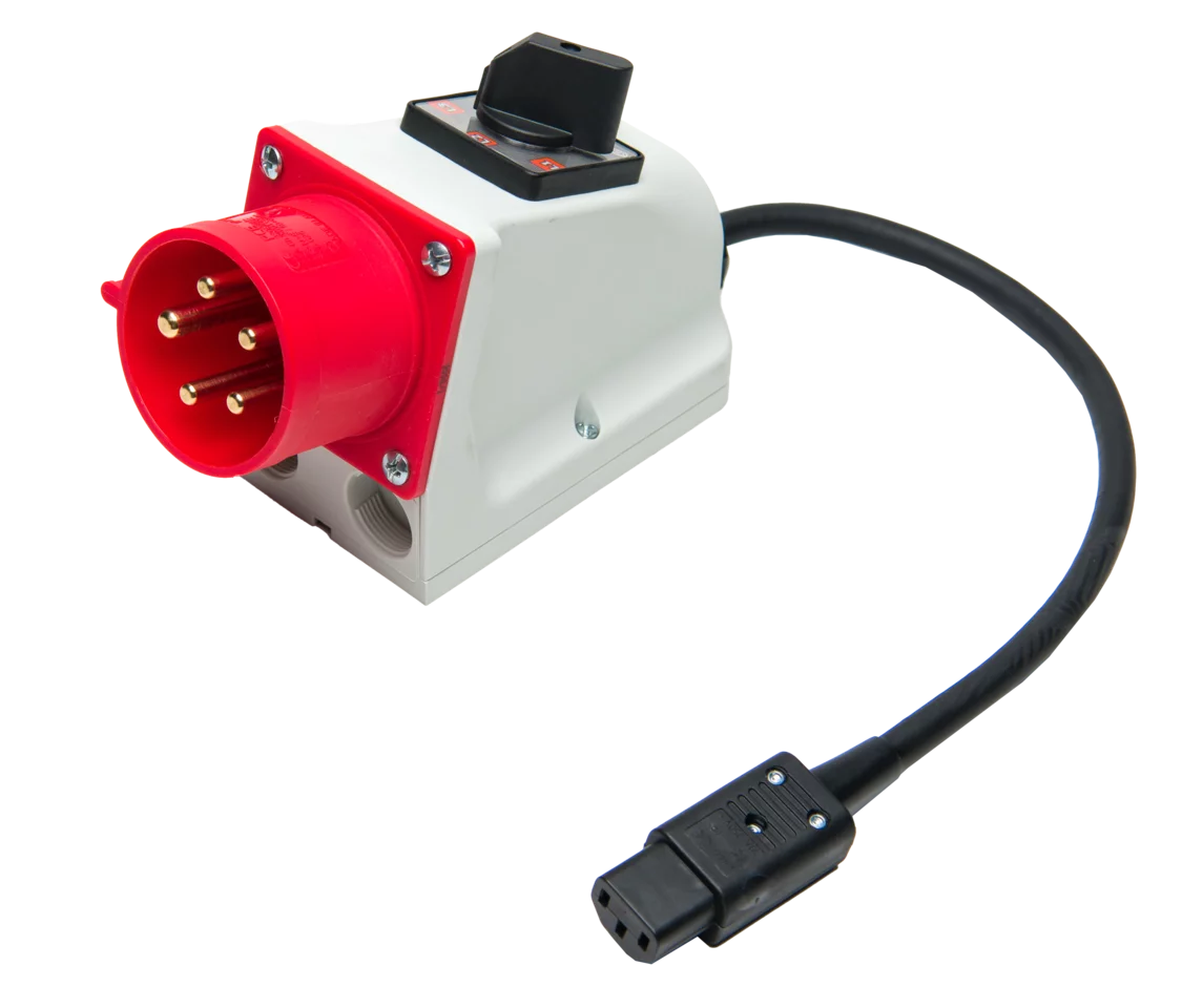 Three-phase socket adapter 32 A for PAT (5P, switchable) - Highest ...