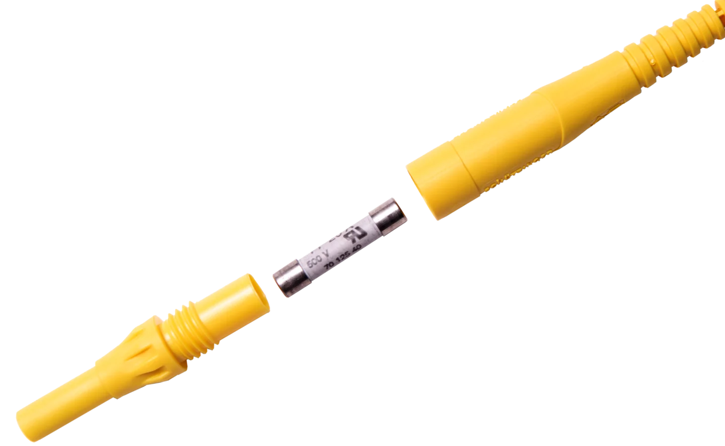 Test lead 2 m CAT IV 1000V (banana plugs, fused 10 A) yellow - Highest ...
