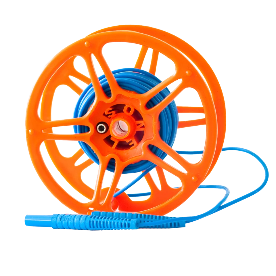 Sonel Cable 15 m azul para medir la toma de tierra en carrete ...