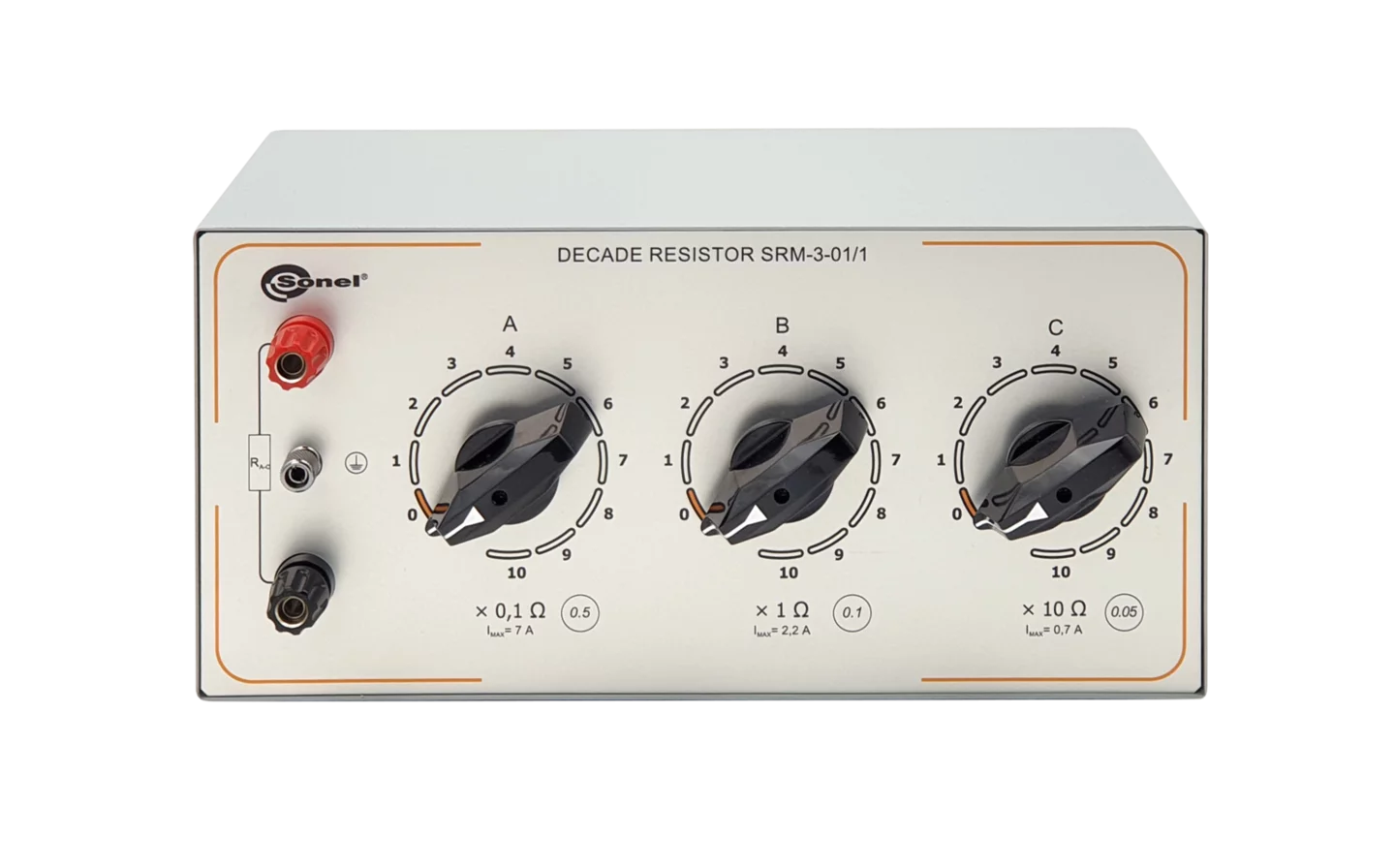 Sonel SRM-3-100/2 Década de resistencia manual - sonel.cl